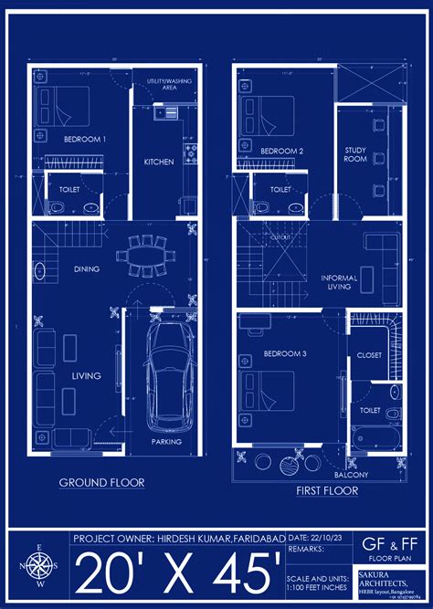 Modern Duplex Floor Plan By Sakura Architects