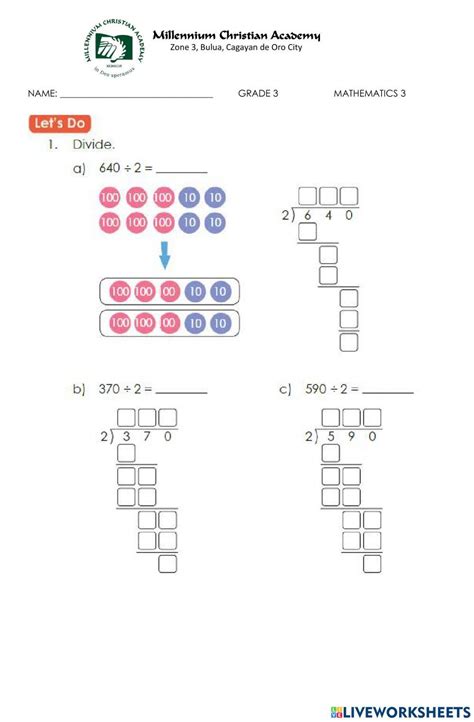 Grade 3 Math Activity Online Exercise For Live Worksheets