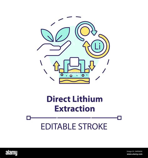 Direct Lithium Extraction Multi Color Concept Icon Stock Vector Image