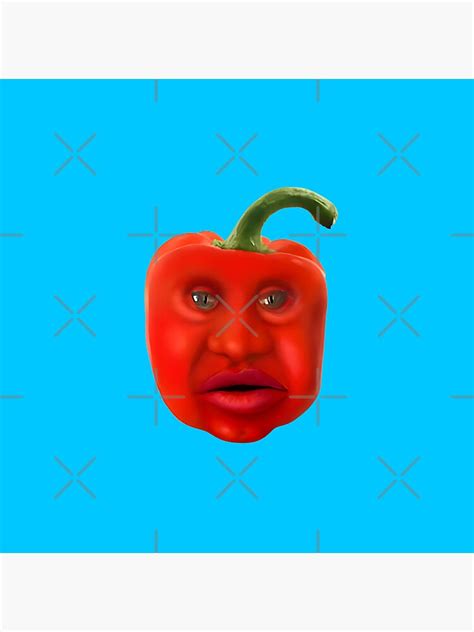 Peppa Mane Red Pepper With Face Meme Pin For Sale By Borg219467 Redbubble