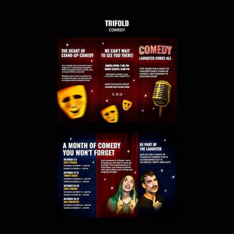 Premium Psd Comedy Template Design