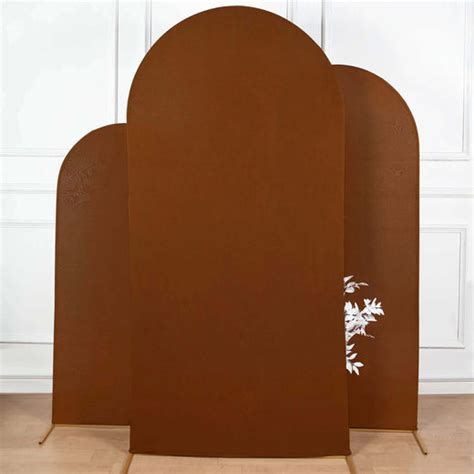 Cinnamon Brown Spandex Wedding Arch Cover 7ft Efavormart