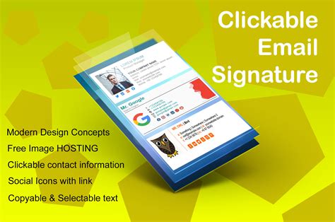i will create clickable professional html email signature for 5