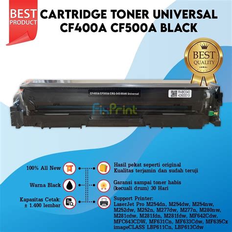 Jual Cartridge Toner Compatible Hp 201a Cf400a Black Cf401a Cyan Cf402a