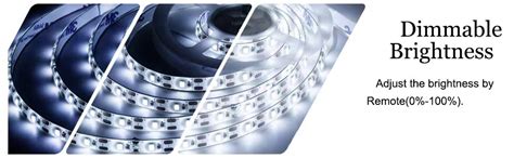 Junwen Battery Operated Led Strip Lights With Remote Daylight White Timer Dimmable