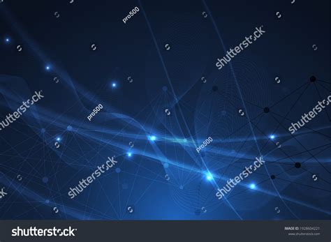 Big Data Visualization Background Modern Futuristic Stock Vector