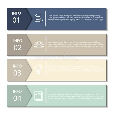 Abstract Elements Infographic Rectangle Shape Data Vector Template Process Concept Step For