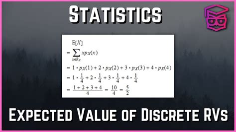 Expected Values Of Discrete Random Variables Statistics Youtube