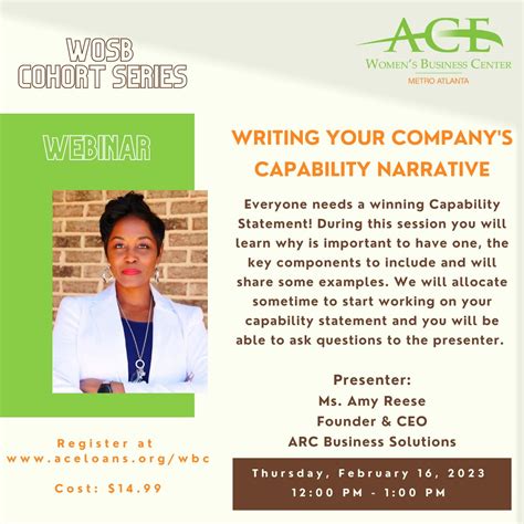 Writing Your Companys Capability Statement Access To Capital For Entrepreneurs