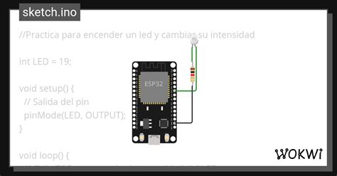 Cambia La Intensidad Del Led Wokwi ESP32 STM32 Arduino Simulator