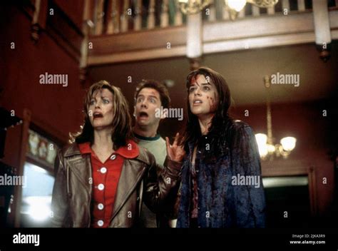 Courteney Cox Jamie Kennedy And Neve Campbell Film Scream Usa 1996