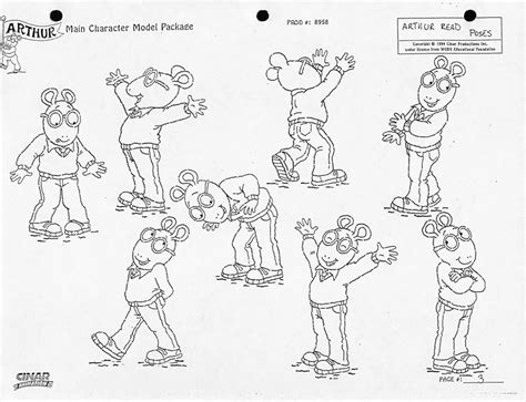 Arthur 1996 2022 Model Sheets Turnarounds Character References