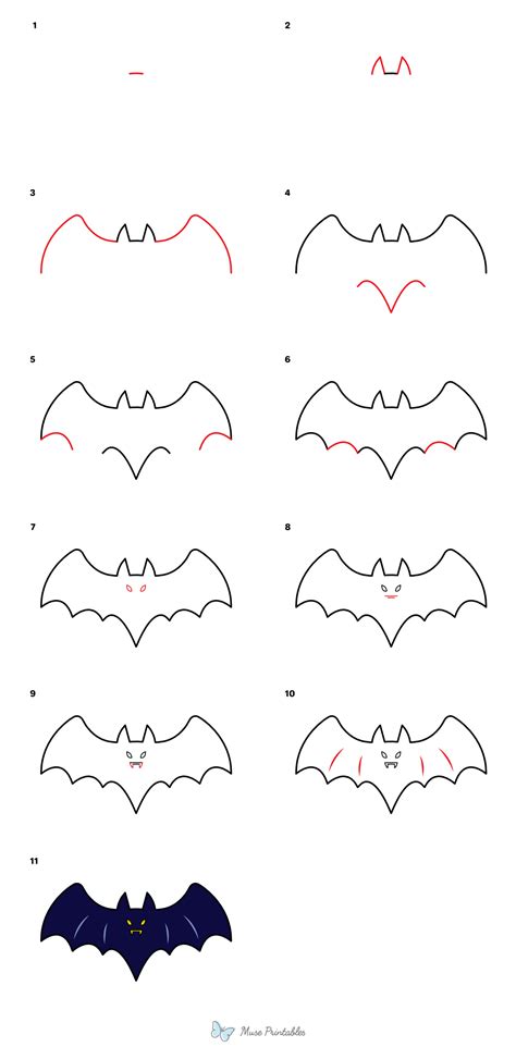 Best 13 How To Draw A Simple Bat Artofit