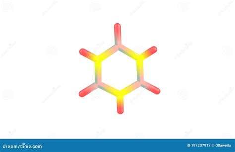 Borazine Molecular Structure Isolated On White Stock Illustration