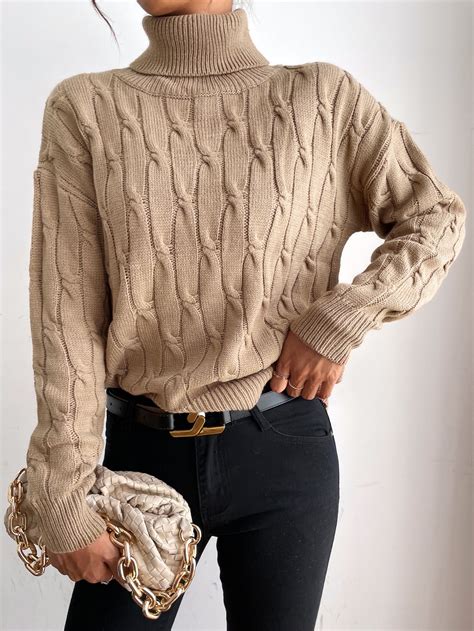 Solid Cable Knit Sweater Artofit