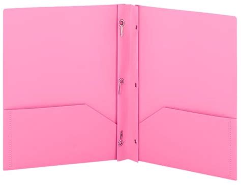 Plastic Pocket Brad Folders With S