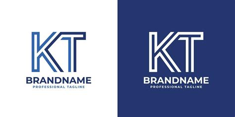 Letter Kt Line Monogram Logo Suitable For Business With Kt Or Tk Initials 34946366 Vector Art