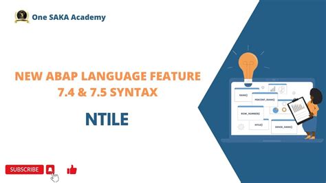 New Abap Syntax Ntile Youtube