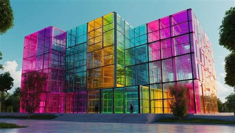 Premium Photo A Pink Metal Structure Made Of Cubes