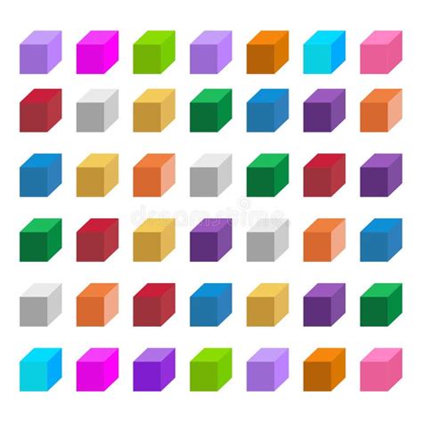 Isometric Cube In More Colors Vector Illustration Stock Vector Illustration Of Individuality