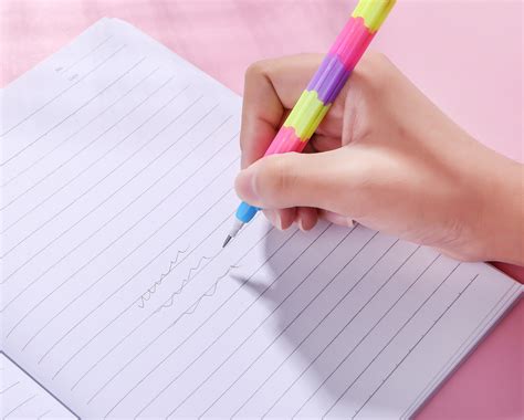 12pcs Stackable Plastic Pencils Multipoint Non Sharpening Stackable Pencil Stacking Game