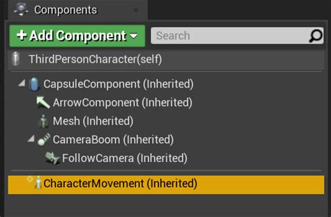 Character Movement Component | Unreal Engine 4.27 Documentation | Epic Developer Community