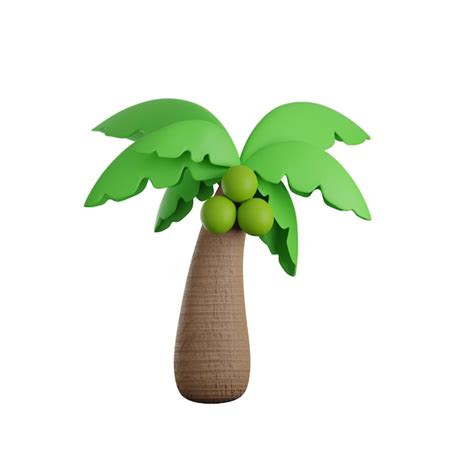 Premium Psd Coconut Tree 3d Icon