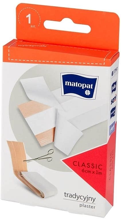 Медицинский пластырь листовой, 6 см х 1 м - Matopat Classic: купить по ...
