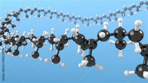 Plastic Polymer Molecular Structure 3d Animation Can Be Used To Represent A Macromolecule