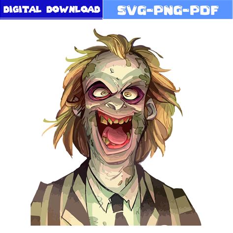 Funny Beetlejuice Svg Beetlejuice Face Svg Horror Movie Sv Inspire