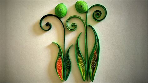 How To Make Quilled Leaves Using Paper Art Quilling Part Ii Youtube