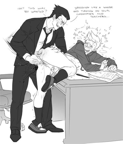 Rule 34 1cuntboy Ace Attorney Bent Over Bent Over Table Character