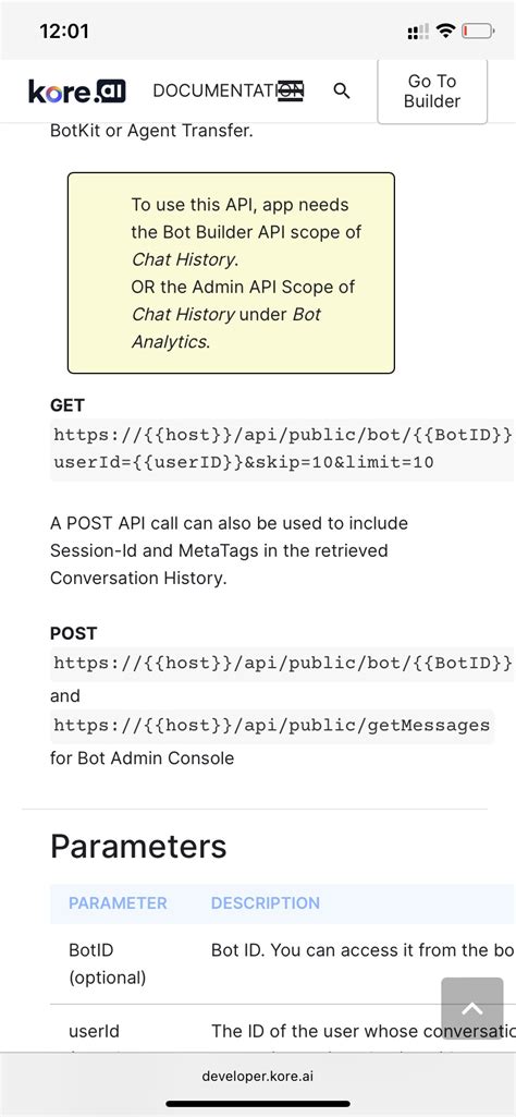 Conversation History Api Invalid Sdk Credentials Xo Platform Kore
