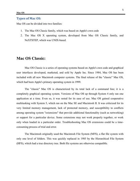 Mac Os Seminar Report Docx