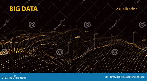 Big Data Visualization 3d Technology Wave Analytics Representation
