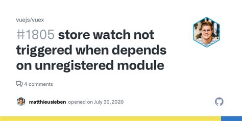 store watch not triggered when depends on unregistered module · issue