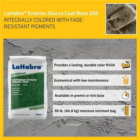 Lahabra® Exterior Stucco Color Coat 16 20 Tint Base Finish Coats