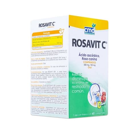 Rosavit C Acido Ascorbico Rosa Canina Frasco Con 60 Comprimidos Cmd