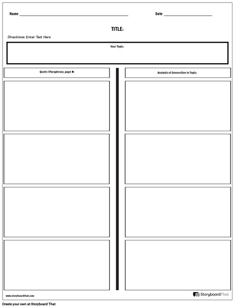 Critical Analysis Essay Outlines By Storyboard That