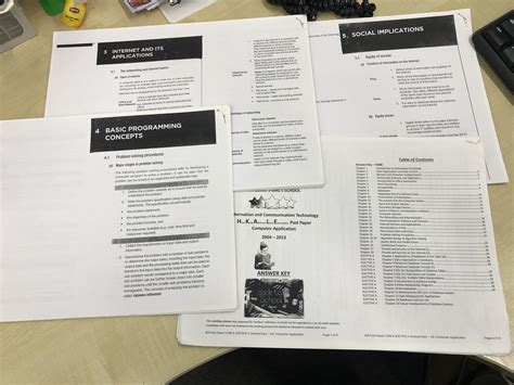 Ict 歷屆past Paper Answer Key N Notes 興趣及遊戲 書本 And 文具 教科書 Carousell