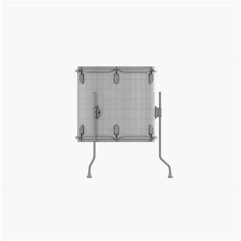 Tambor Tom De Piso Acústico Negro Con Herrajes Cromados Modelo 3d Descargar Instrumentos