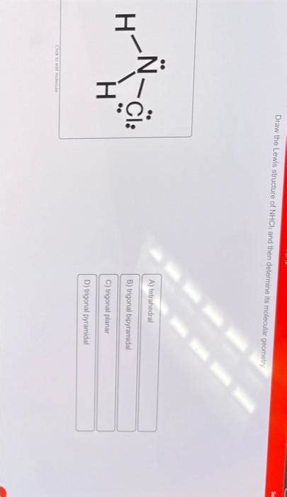 Solved Draw The Lewis Structure Of Nhcl And Then Determine