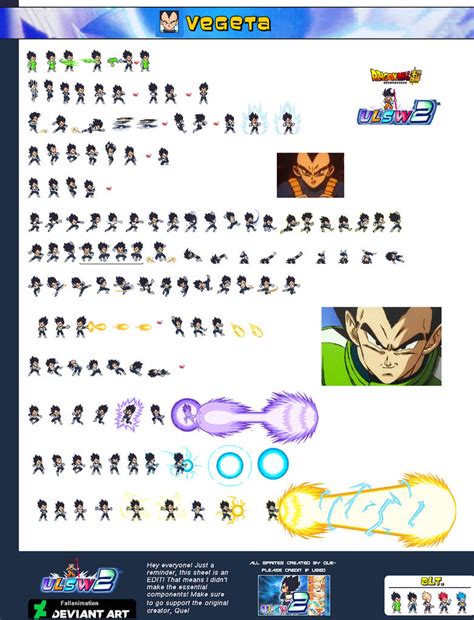 Vegeta Ulsw2 Dbs Broly Sprite Sheet By Contadodavid On Deviantart