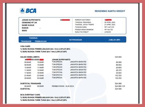 Bank Statement Bca Id