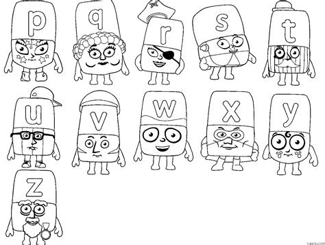 Alphablocks Colouring Sketch Coloring Page