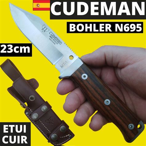 Couteau Fixe Cudeman Mt1cocobolo 225cm Acier Bohler N695 Ref 295k