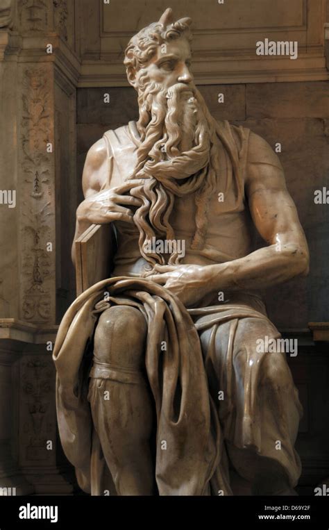 Michelangelo Sculpture Moses With Horns