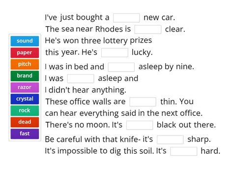 Modifiers Missing Word