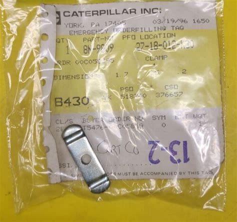 Oem Cat 8n 9809 Fuel Injection Line Tapped Clamp Ebay