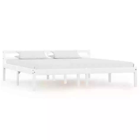Bed Frame Without Mattress White Solid Pine Wood 160x200 Cm £8961